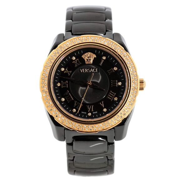 Versace | Jewelry | Versace One Glamour 63q Quartz Watch Gold Plated ...